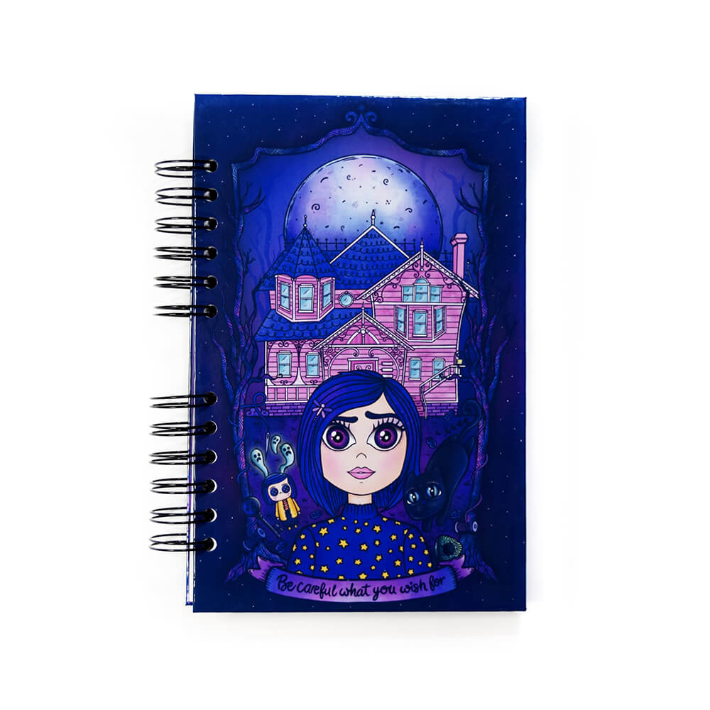 Libreta Coraline Tamaño A5, Pasta Dura